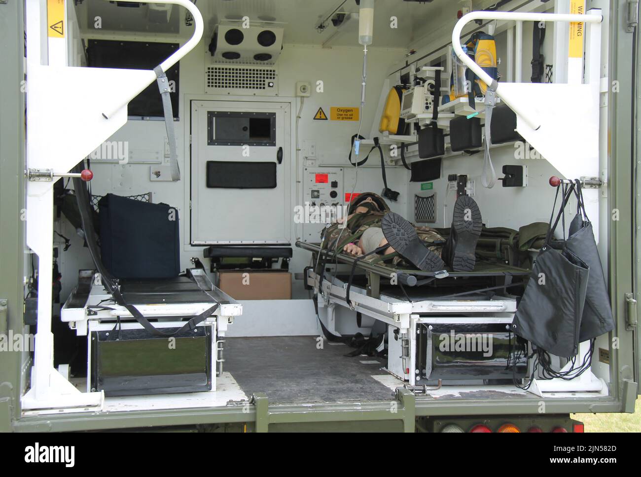 A Mannequin Model in a Military Ambulance Vehicle Stock Photo - Alamy