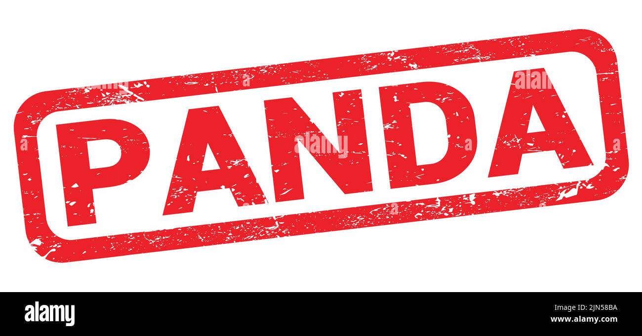 PANDA text written on red rectangle stamp sign Stock Photo - Alamy