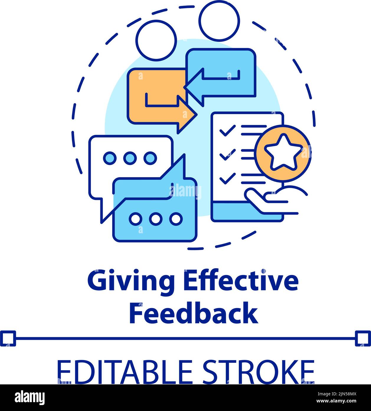 Giving effective feedback concept icon Stock Vector Image & Art - Alamy