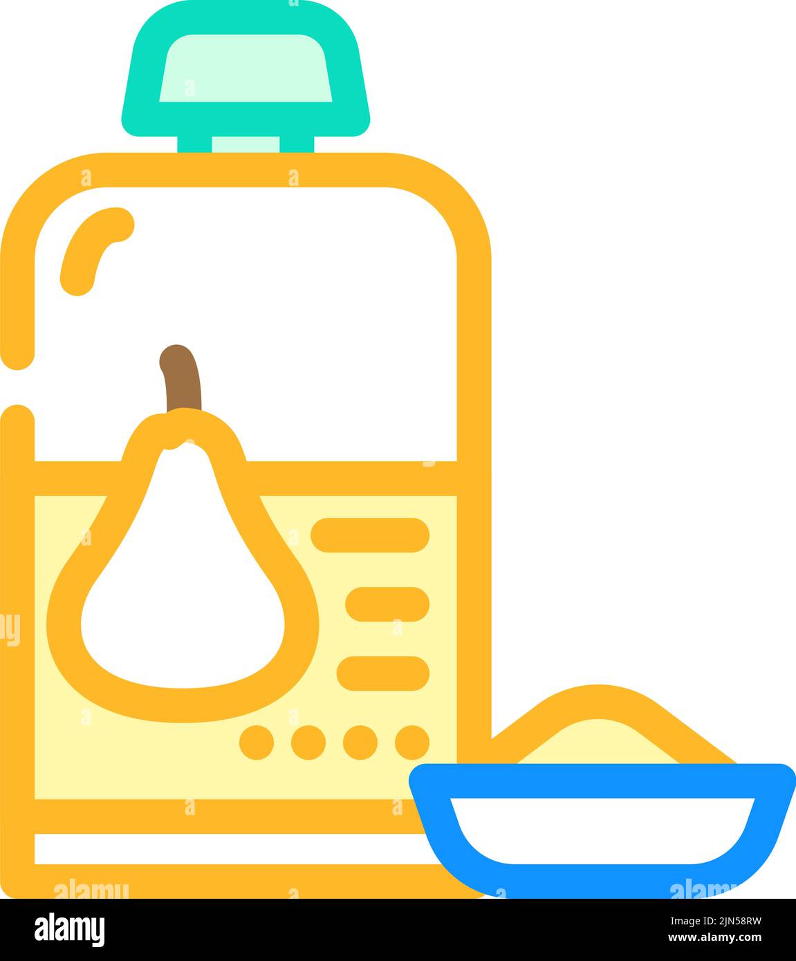 pear baby food color icon vector illustration Stock Vector Image & Art ...
