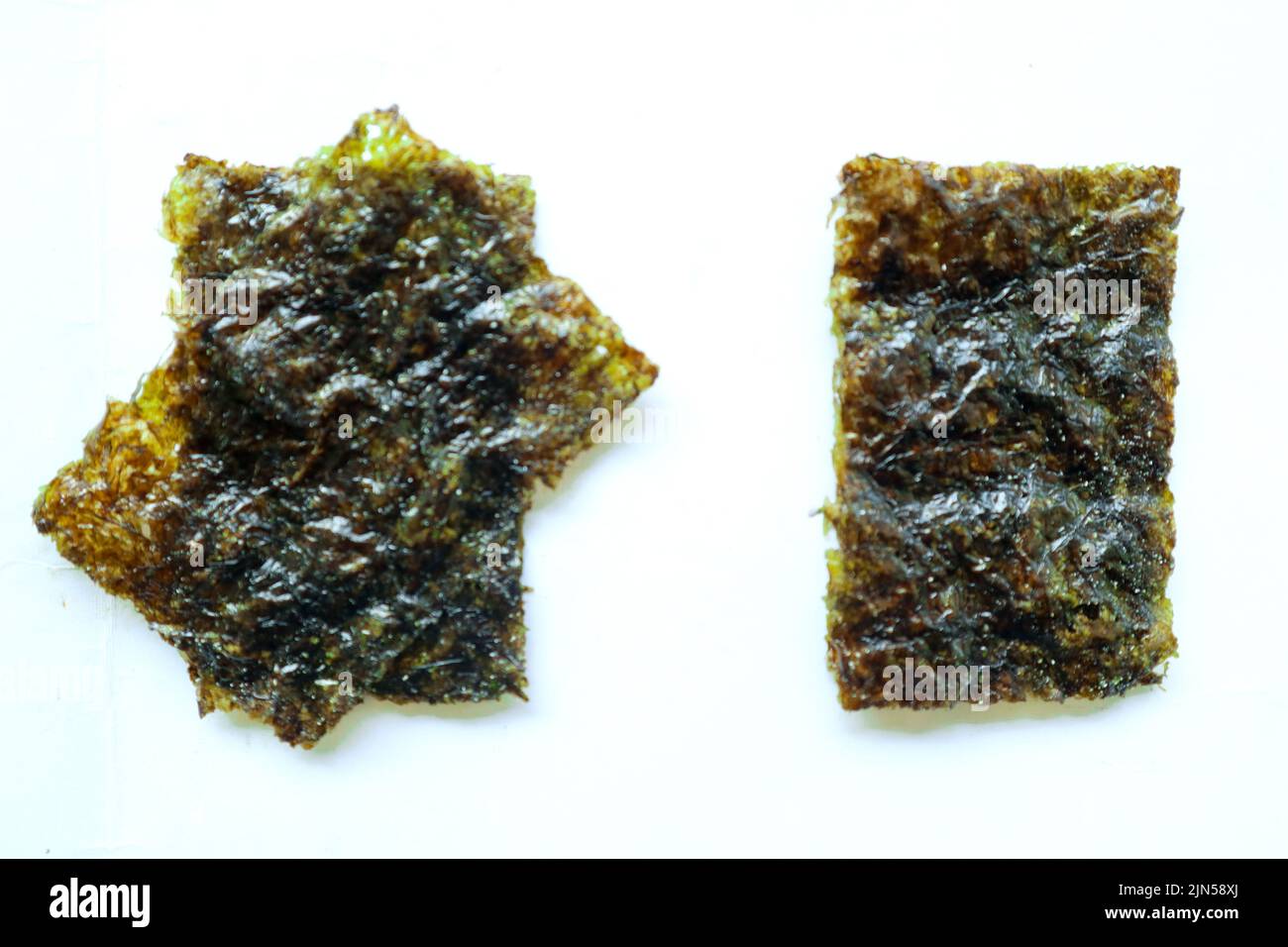 nori seaweed isolated on white background. Japanese food nori. Dry ...