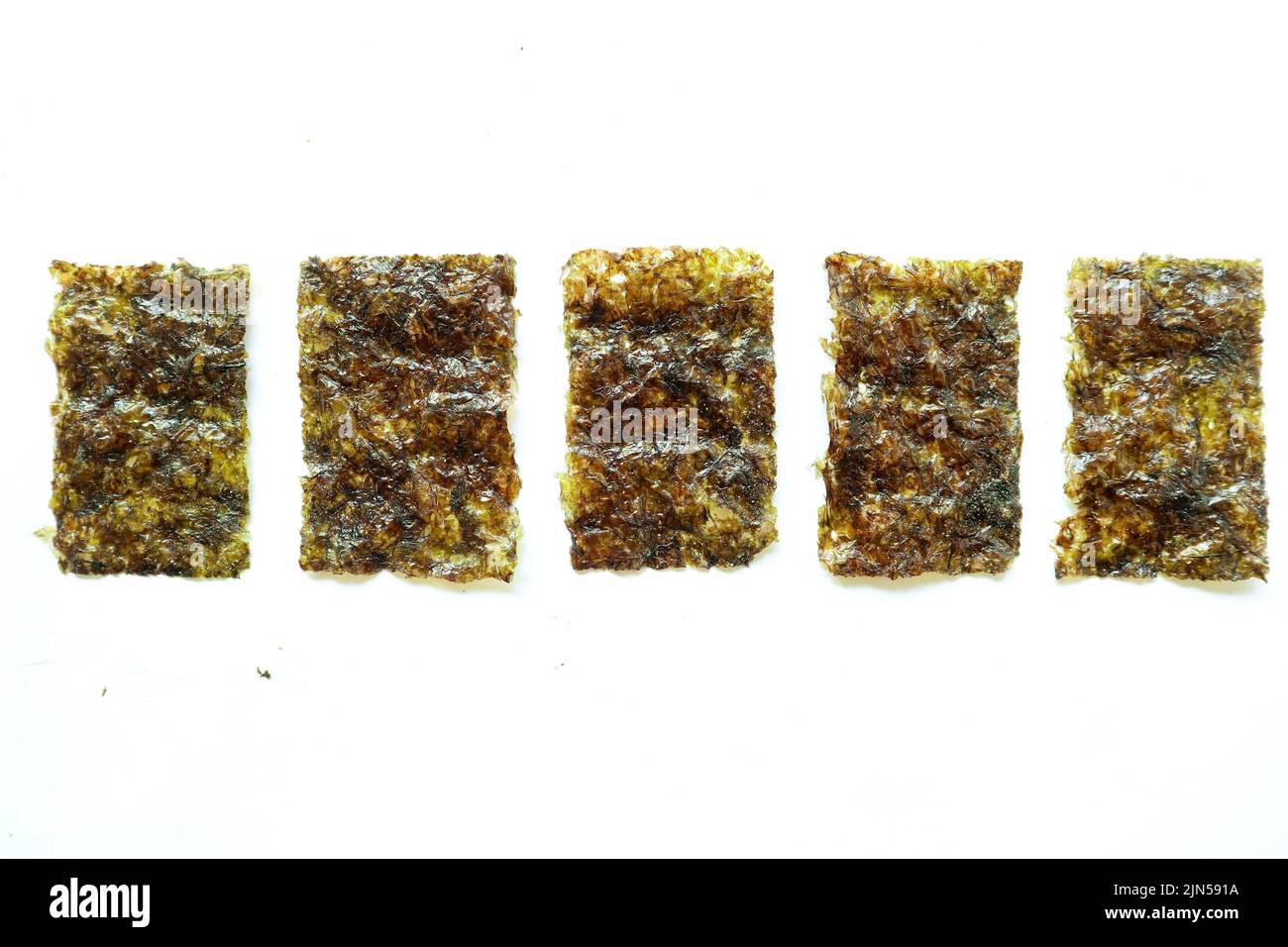 nori seaweed isolated on white background. Japanese food nori. Dry ...
