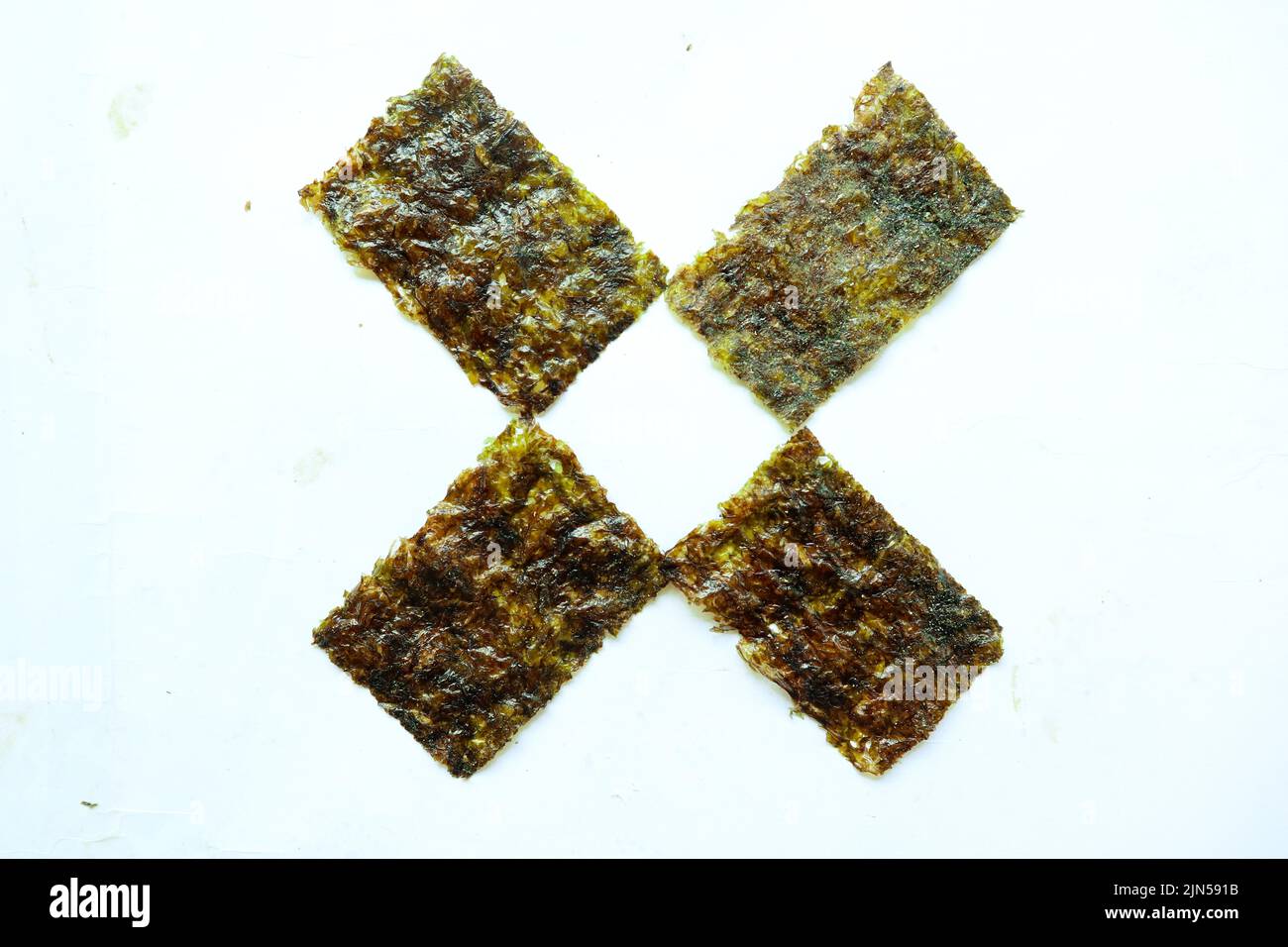 nori seaweed isolated on white background. Japanese food nori. Dry ...