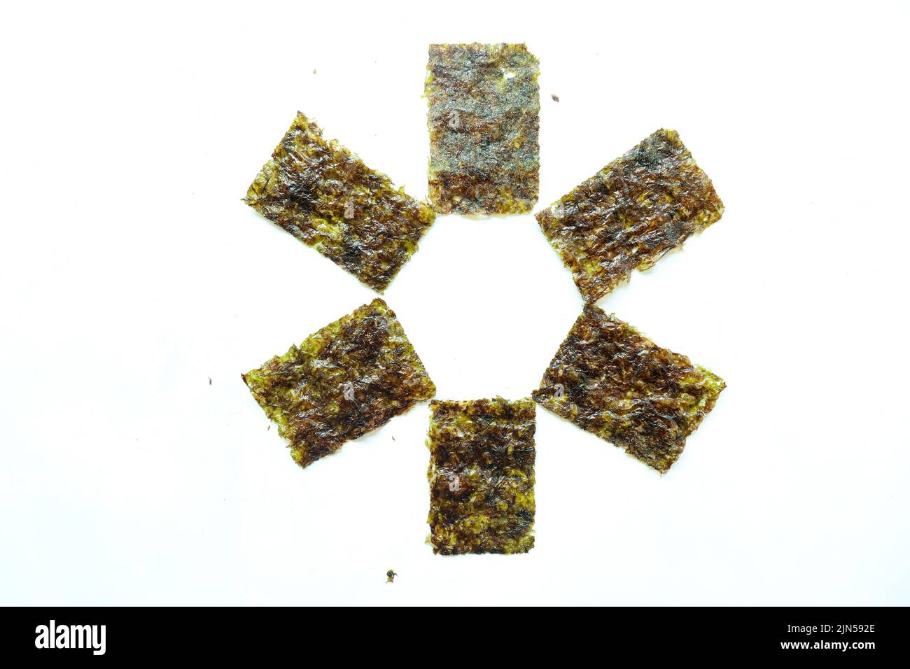nori seaweed isolated on white background. Japanese food nori. Dry ...