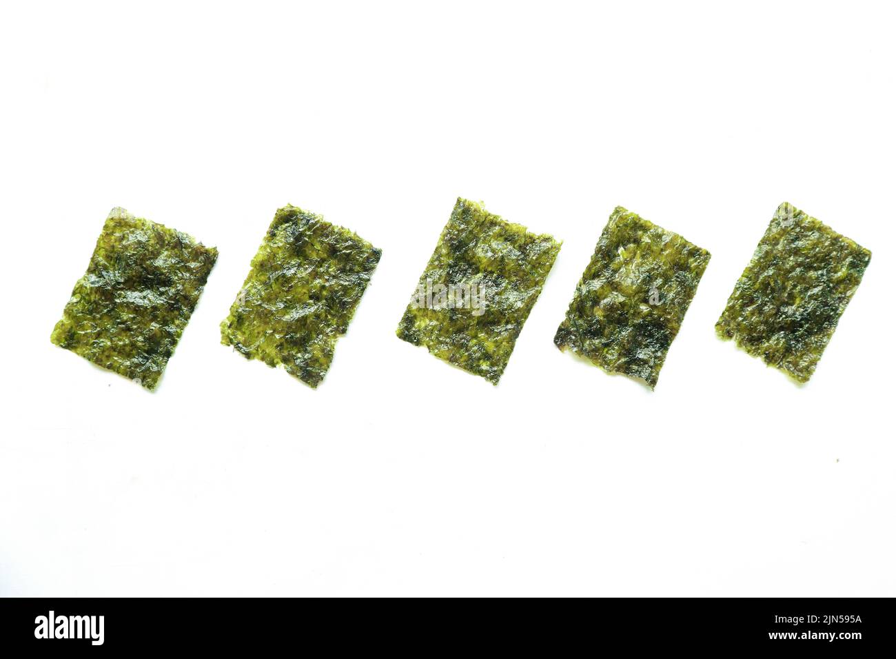 nori seaweed isolated on white background. Japanese food nori. Dry ...