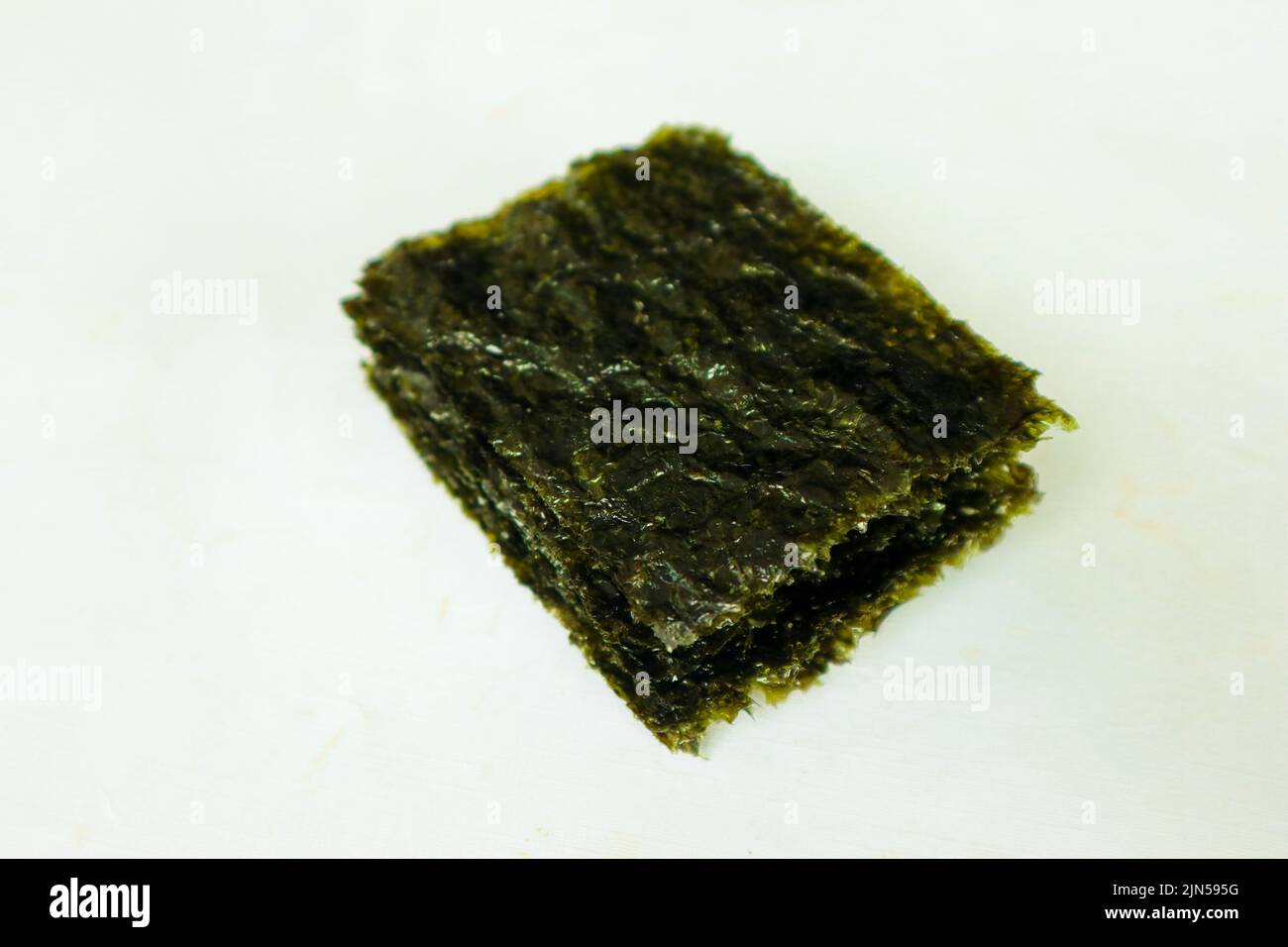 nori seaweed isolated on white background. Japanese food nori. Dry ...