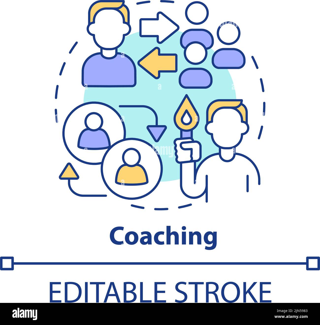 Coaching concept icon Stock Vector Image & Art - Alamy