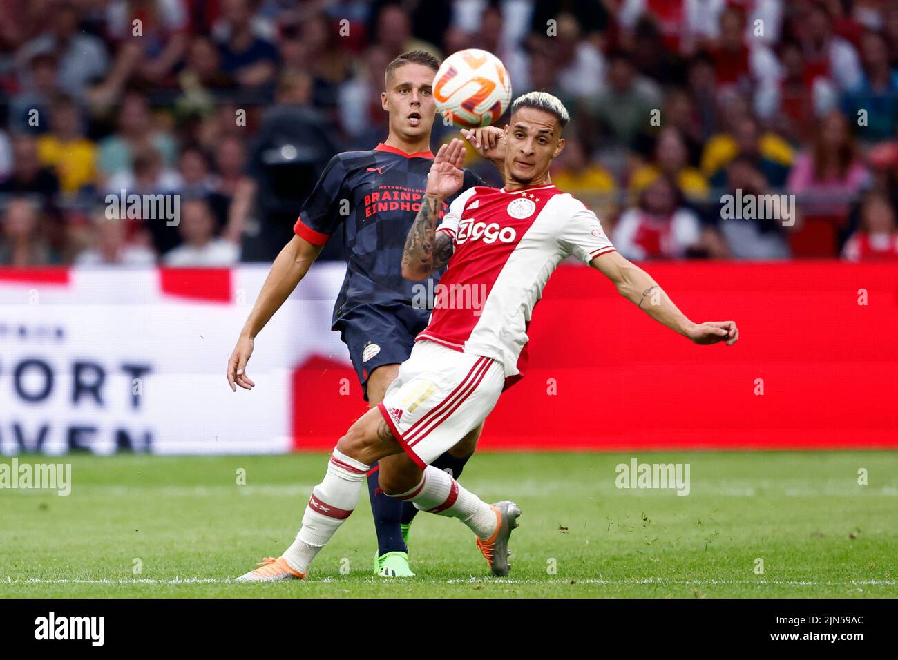 AMSTERDAM, THE NETHERLANDS - JULY 30: Joey Veerman of PSV, Antony of ...