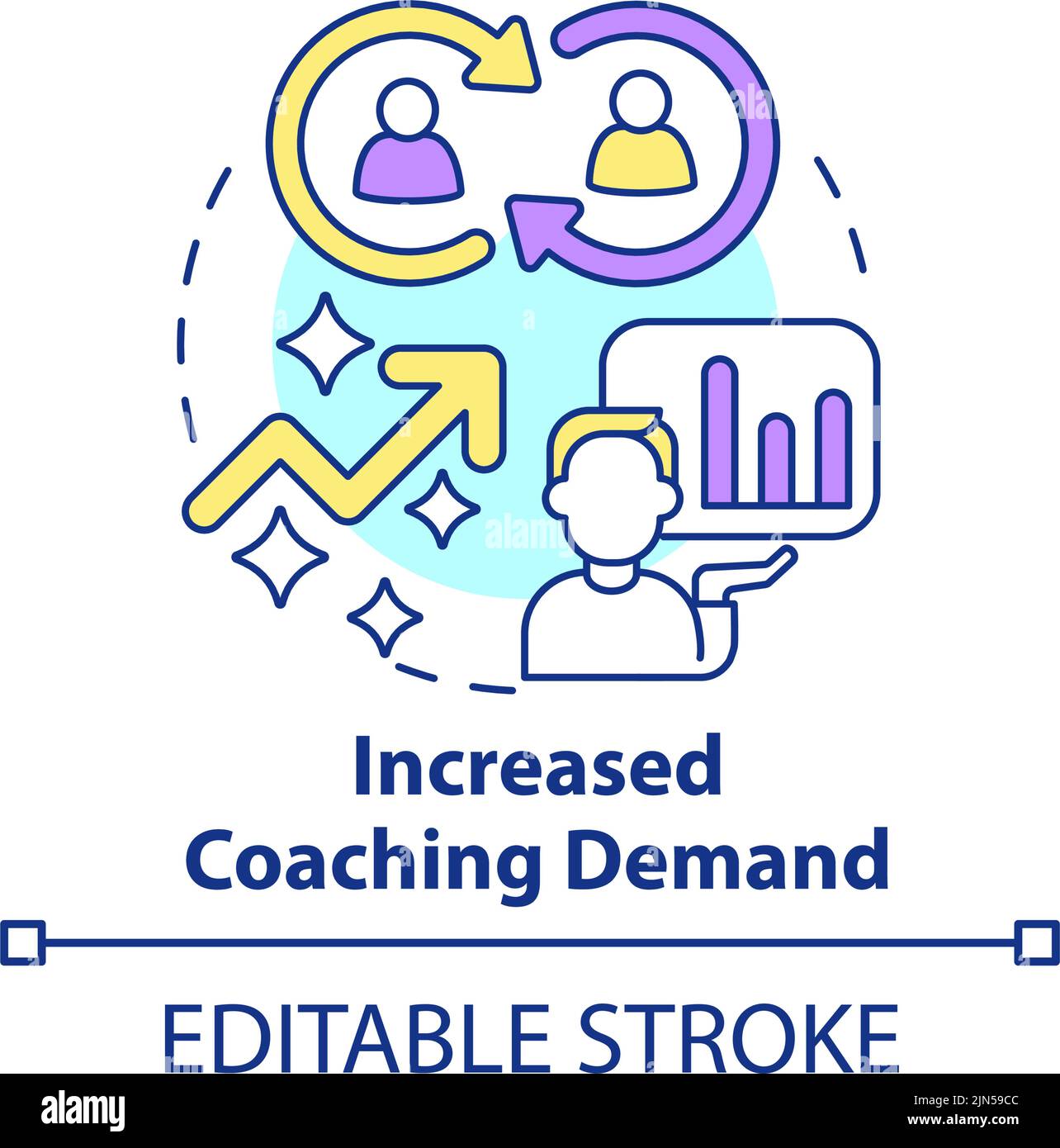 Increased coaching demand concept icon Stock Vector Image & Art - Alamy
