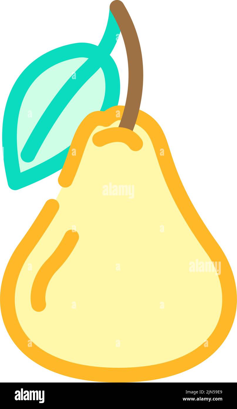 pear whole one color icon vector illustration Stock Vector Image & Art ...
