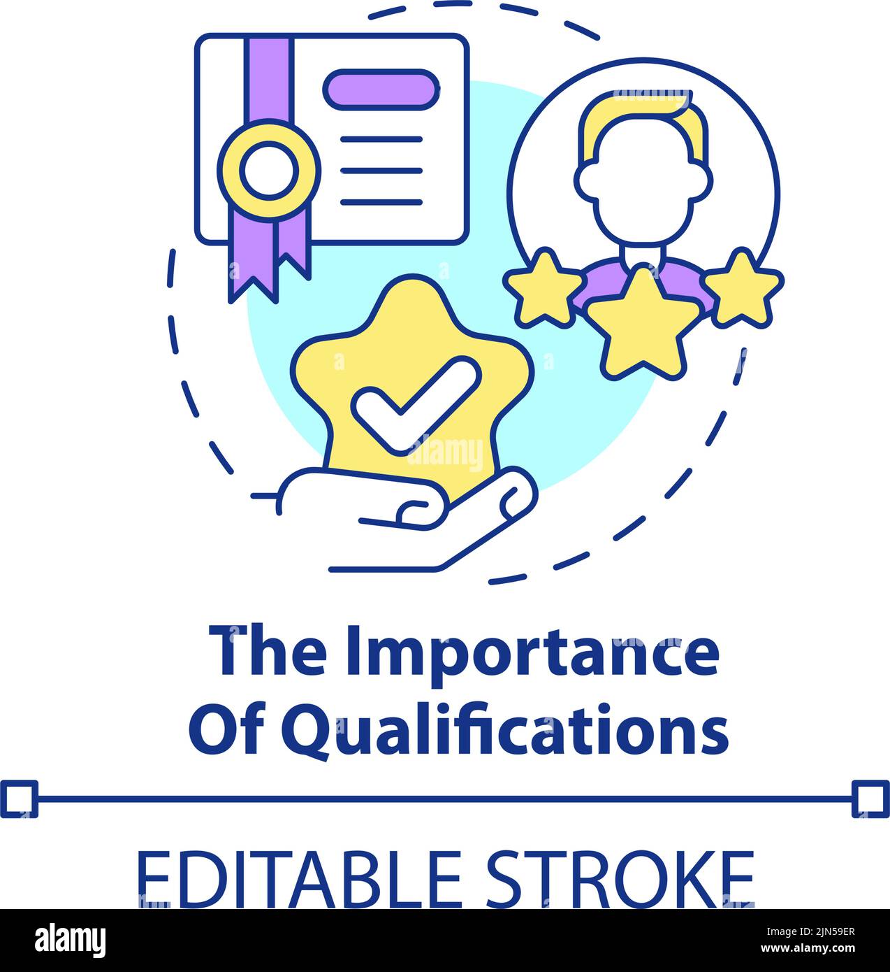 Importance of qualifications concept icon Stock Vector Image & Art - Alamy
