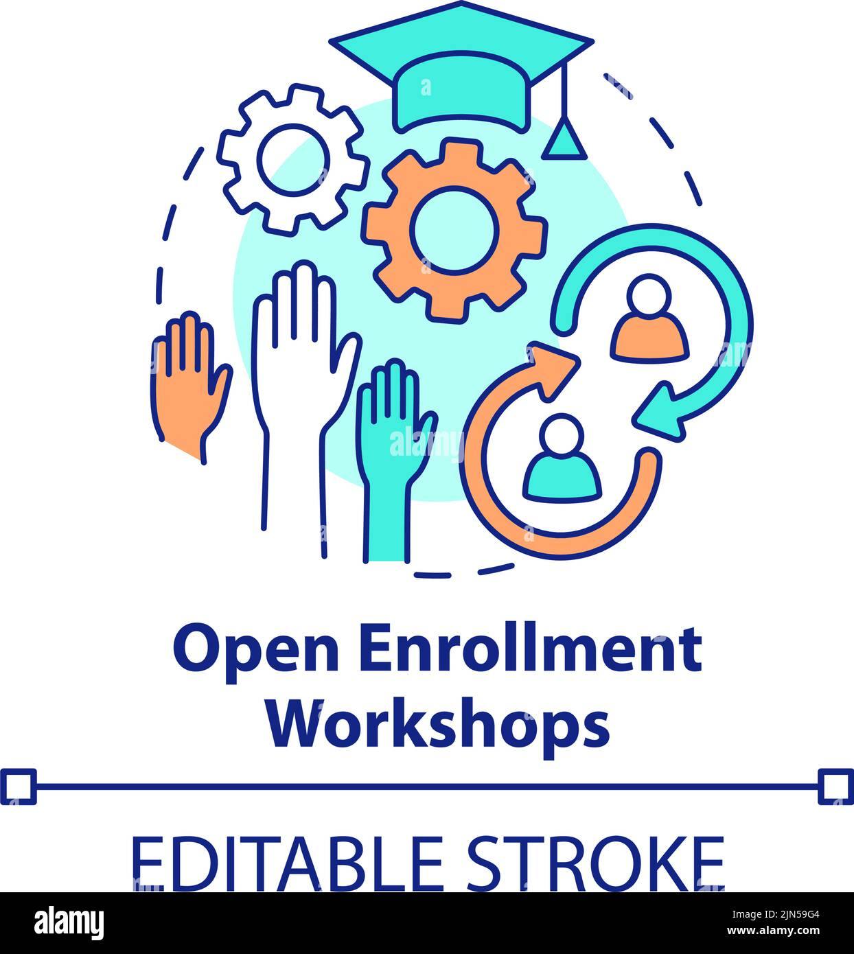 Open enrollment workshops concept icon Stock Vector Image & Art - Alamy