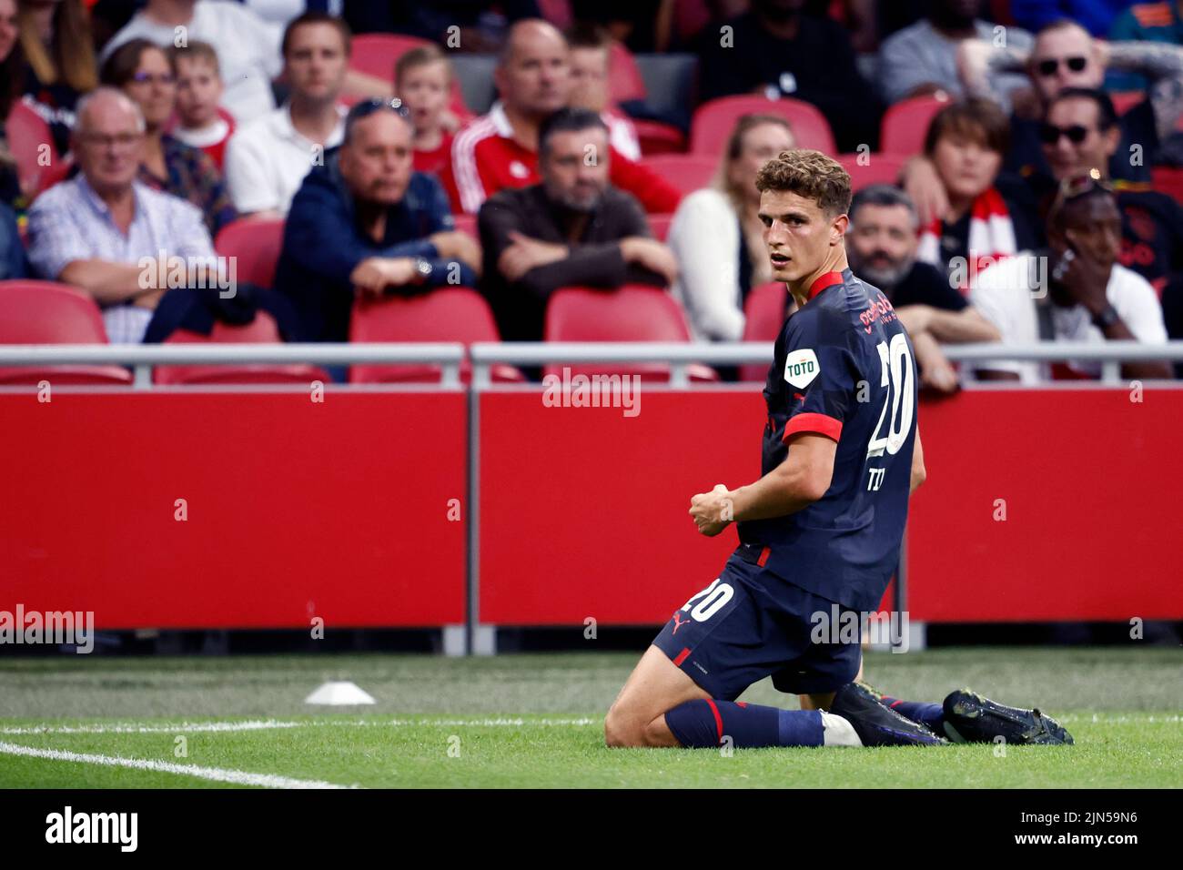 AMSTERDAM, THE NETHERLANDS - JULY 30: Guus Til of PSV celebrates the ...