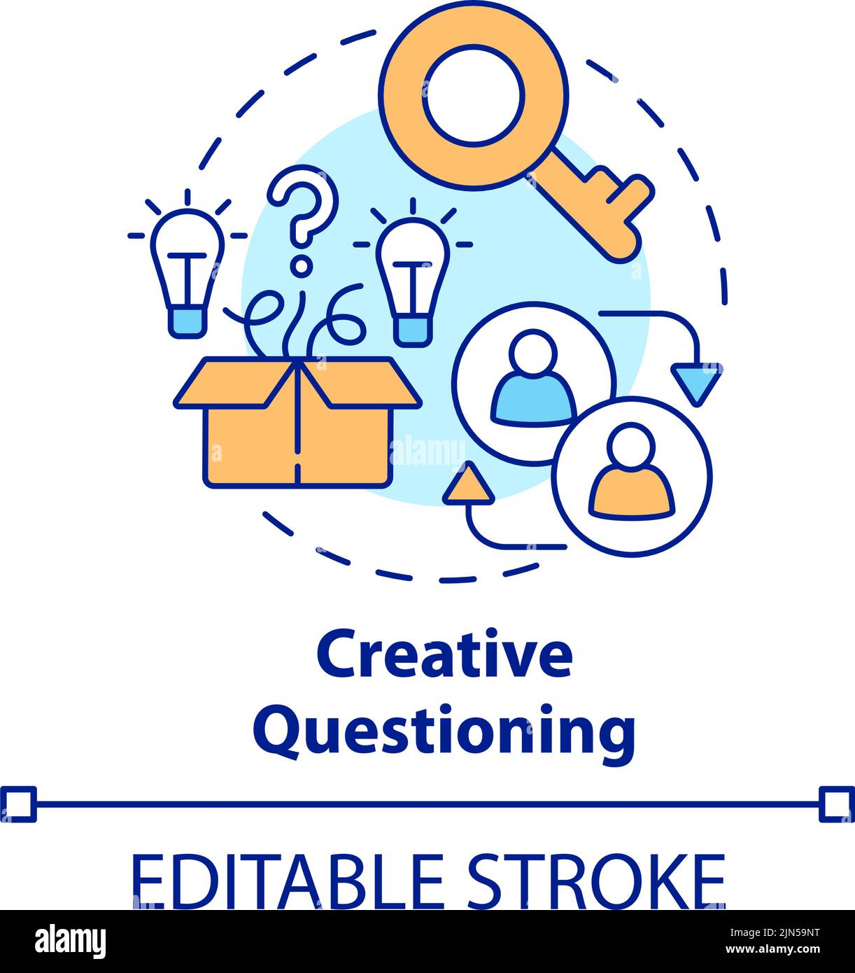 Creative questioning concept icon Stock Vector Image & Art - Alamy