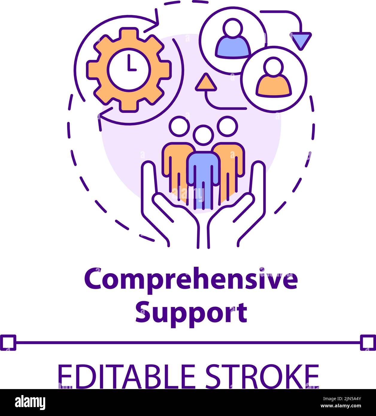 Comprehensive support concept icon Stock Vector Image & Art - Alamy