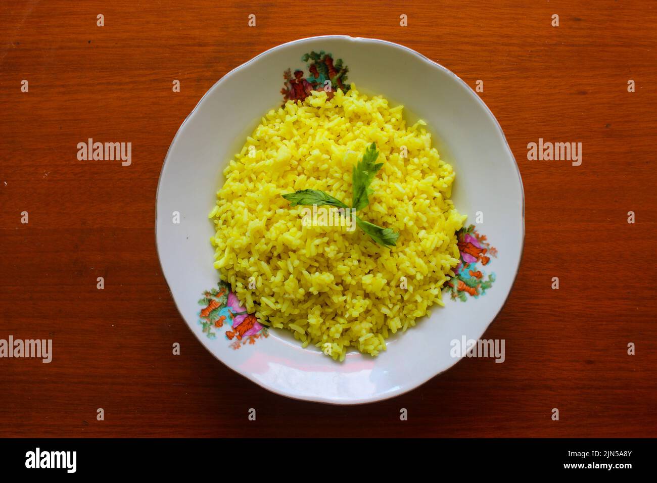 yellow rice or turmeric rice or nasi kuning is food made from rice ...