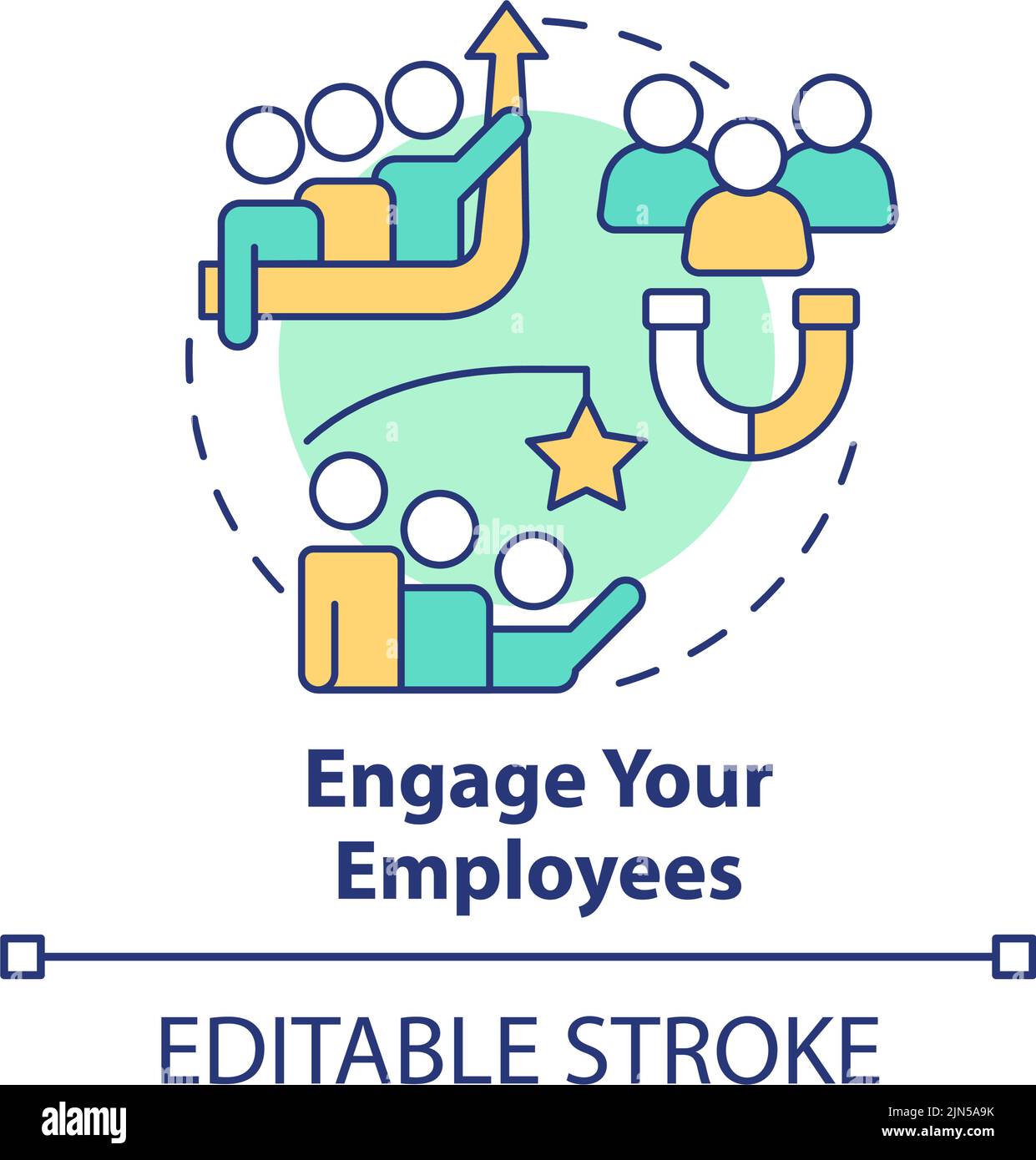 Engage employees concept icon Stock Vector Image & Art - Alamy