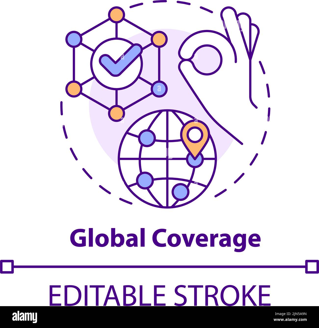 Global coverage Cut Out Stock Images & Pictures - Alamy