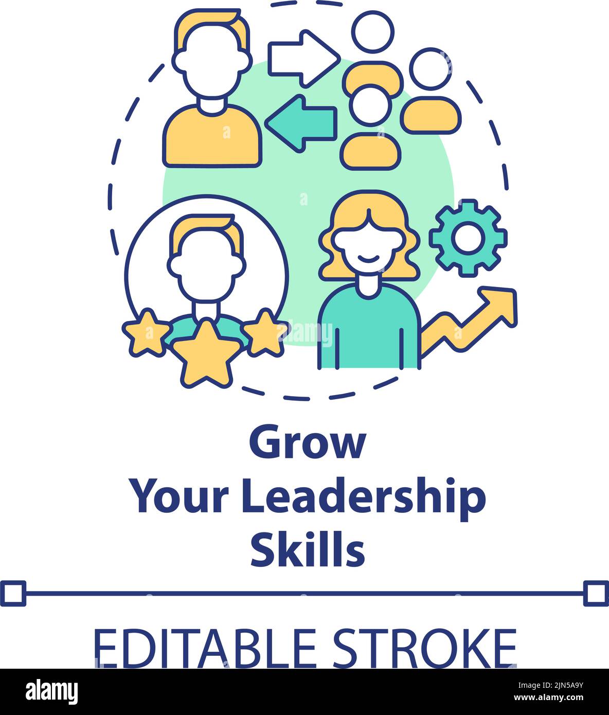 Grow leadership skills concept icon Stock Vector Image & Art - Alamy