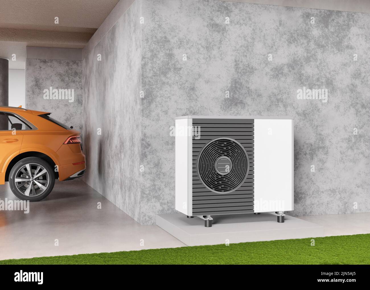 Heat pump outside box hi-res stock photography and images - Alamy