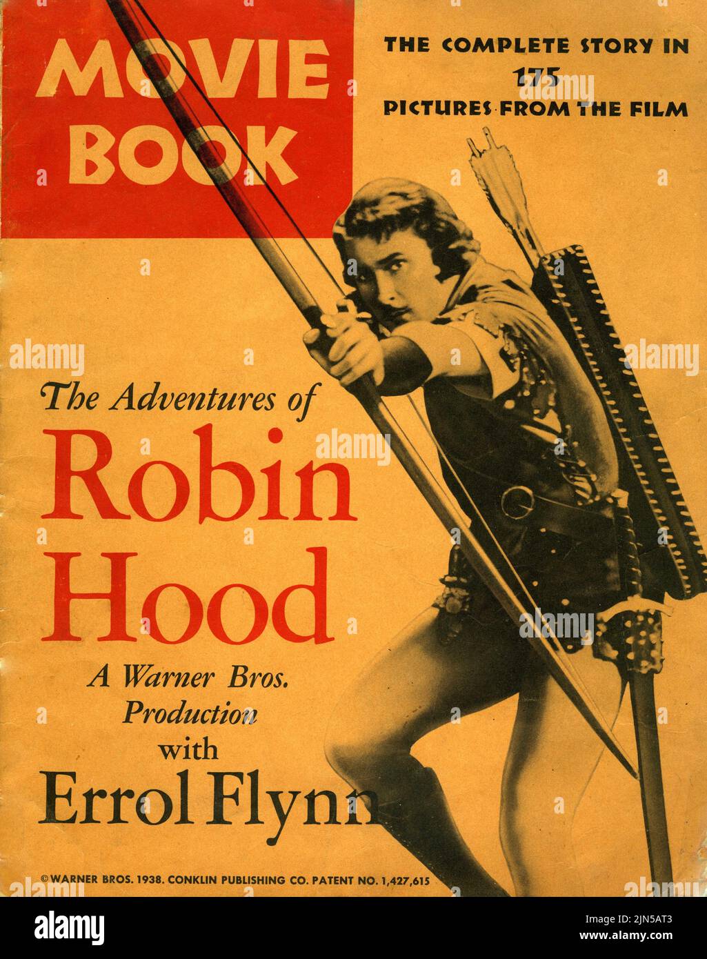 Front Cover of US Movie Book for ERROL FLYNN in THE ADVENTURES OF ROBIN ...