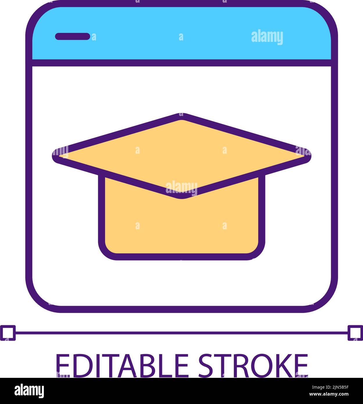 Elearning website RGB color icon Stock Vector Image & Art - Alamy