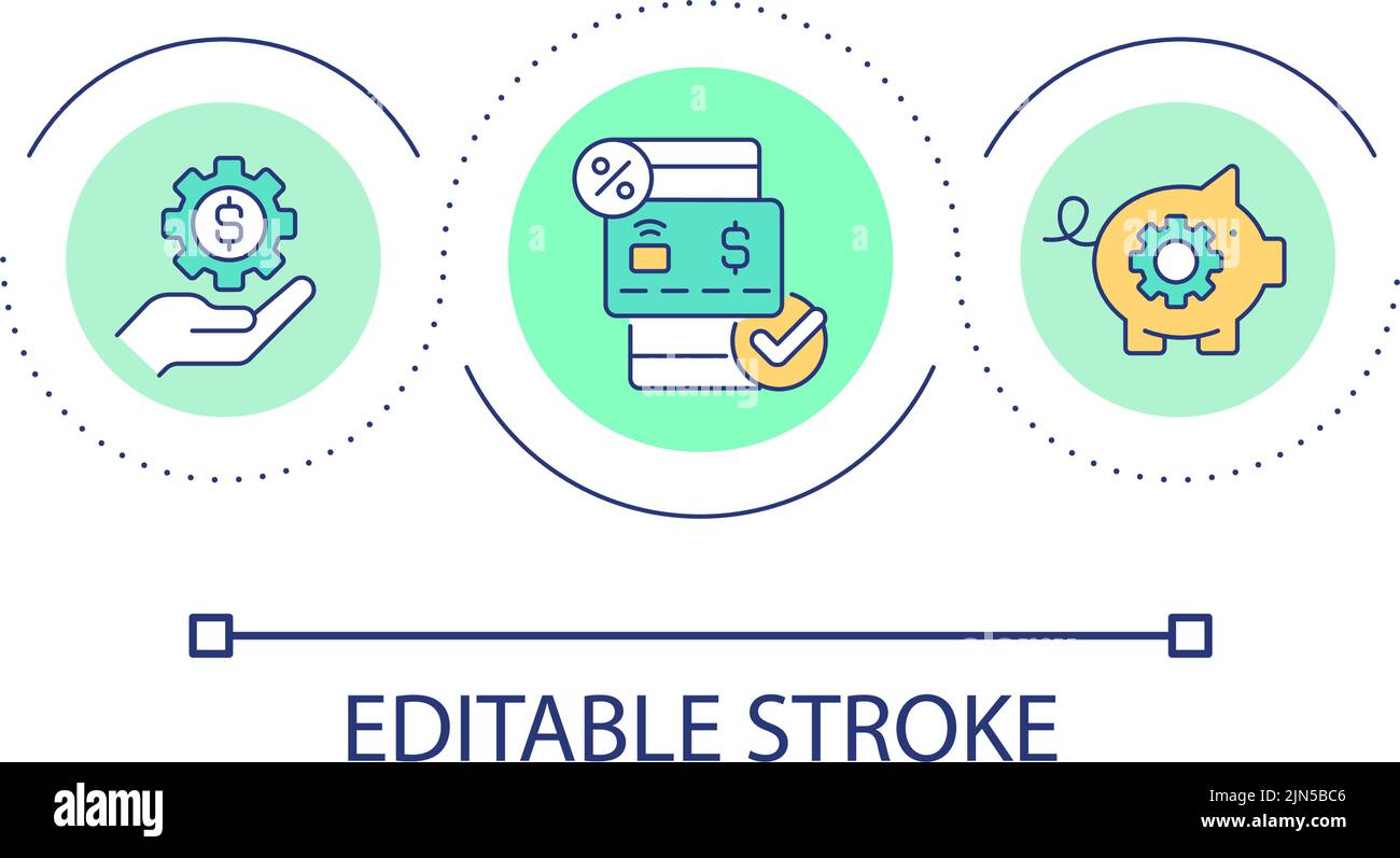 Mobile banking loop concept icon Stock Vector Image & Art - Alamy