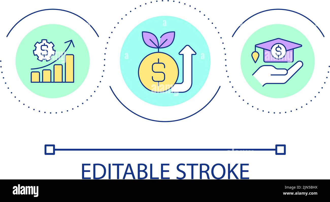 Increase deposit profit loop concept icon Stock Vector Image & Art - Alamy