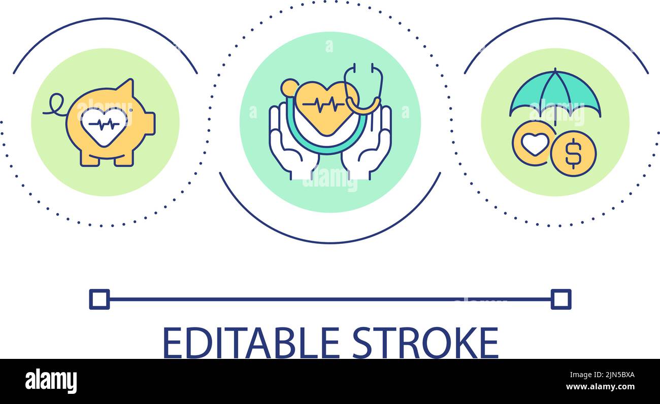 Medical insurance policy loop concept icon Stock Vector Image & Art - Alamy