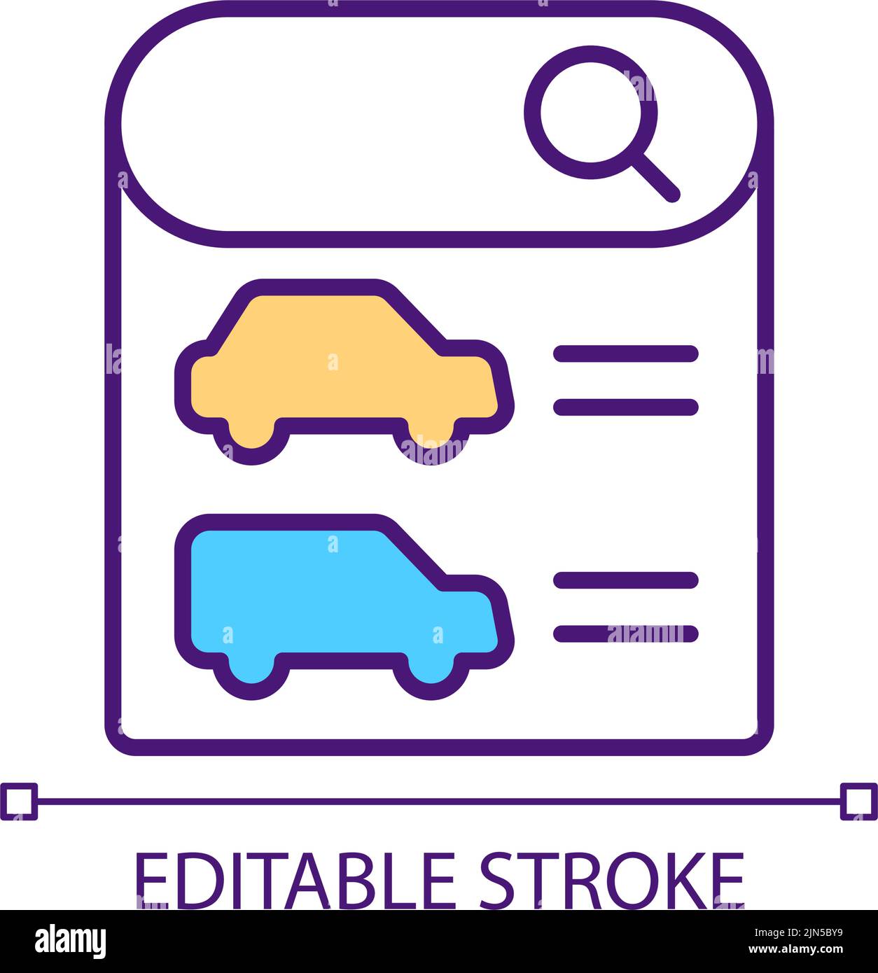 Automobile search linear car hi-res stock photography and images - Alamy