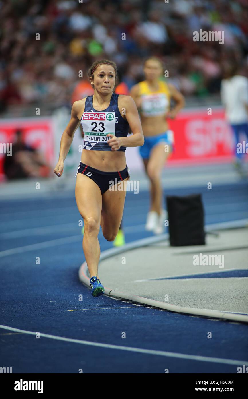 Diane Marie-Hardy participating in the 800 meters in the Heptathlon at ...