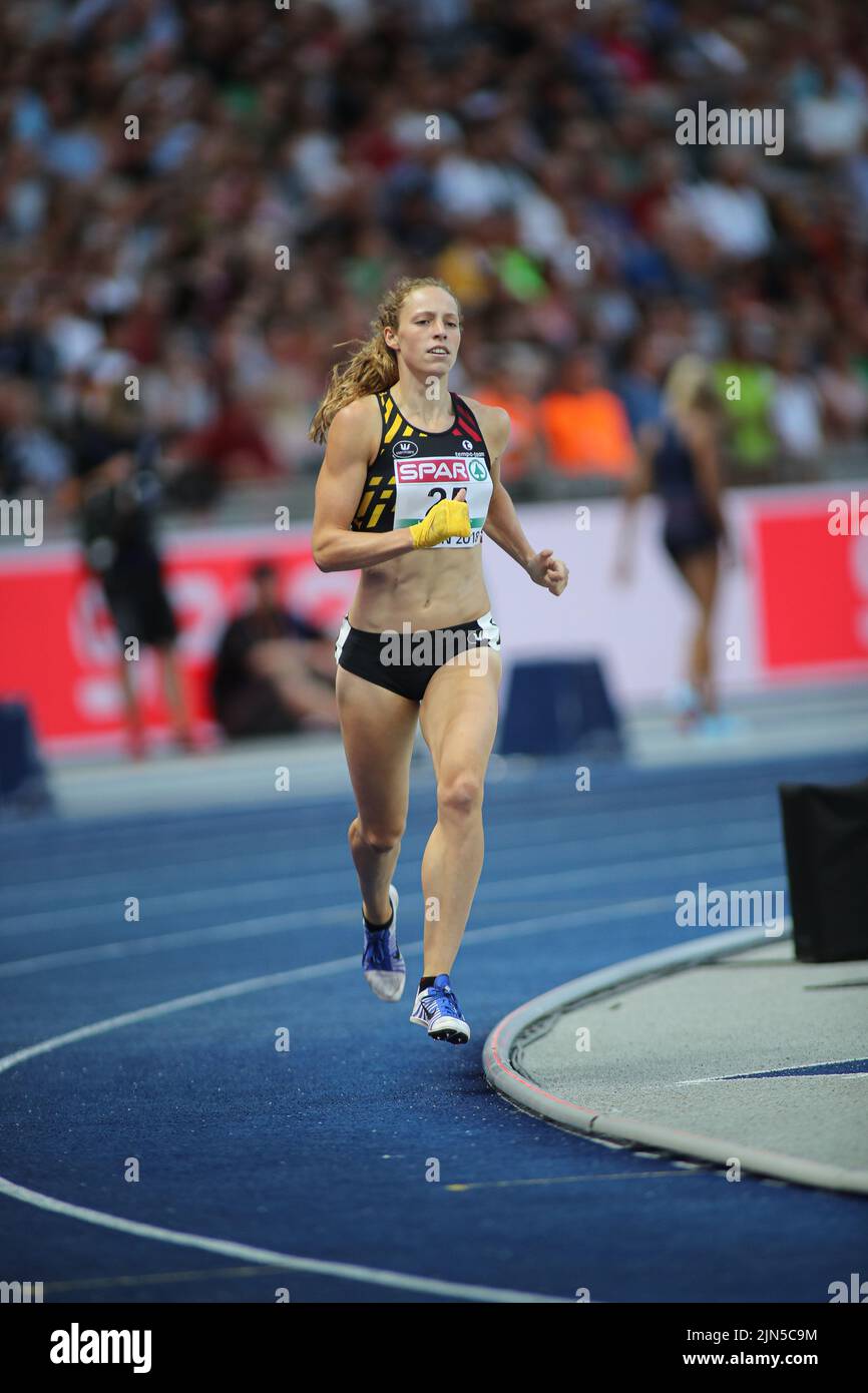 Noor Vidts participating in the 800 meters in the Heptathlon at the ...