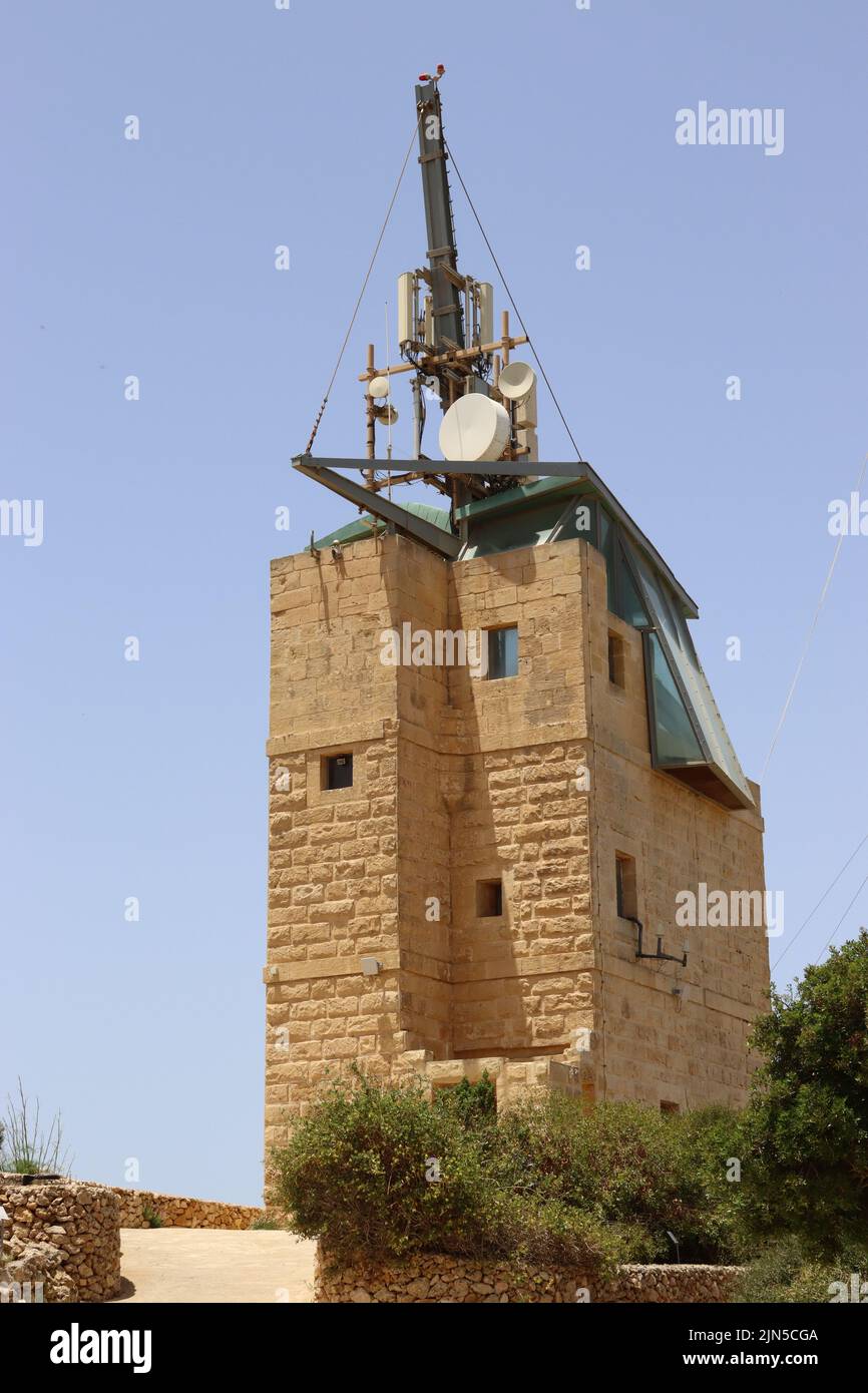 Ta' Kenuna Tower, a former semaphore telegraph station, now a tourist ...