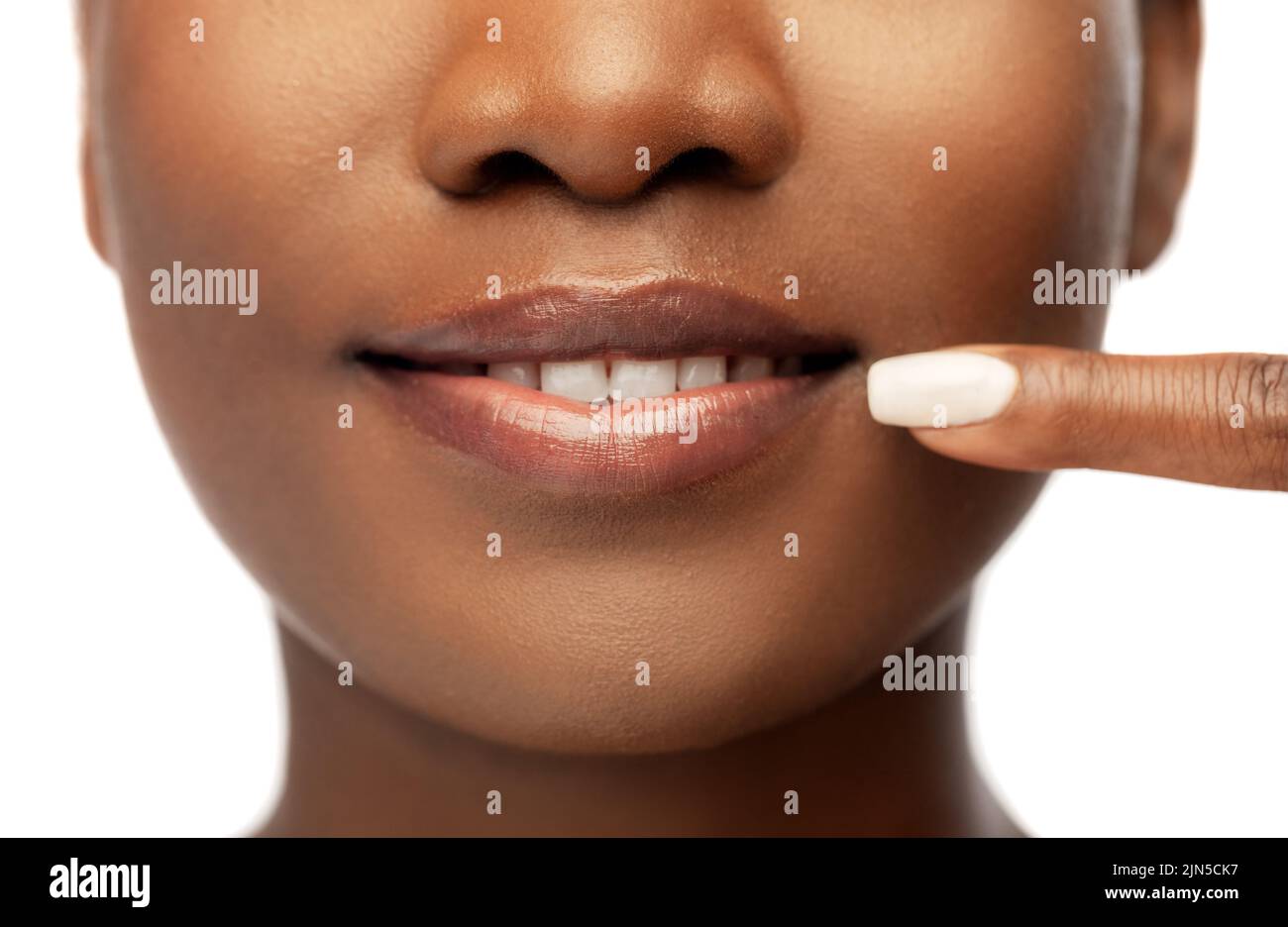 African American Lips Smiling