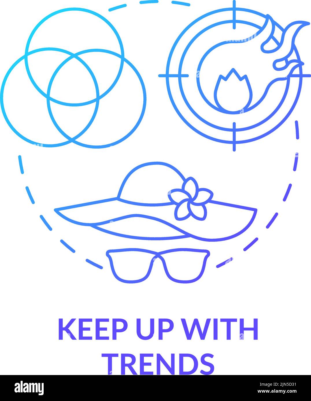 Keep up with trends blue gradient concept icon Stock Vector Image & Art ...