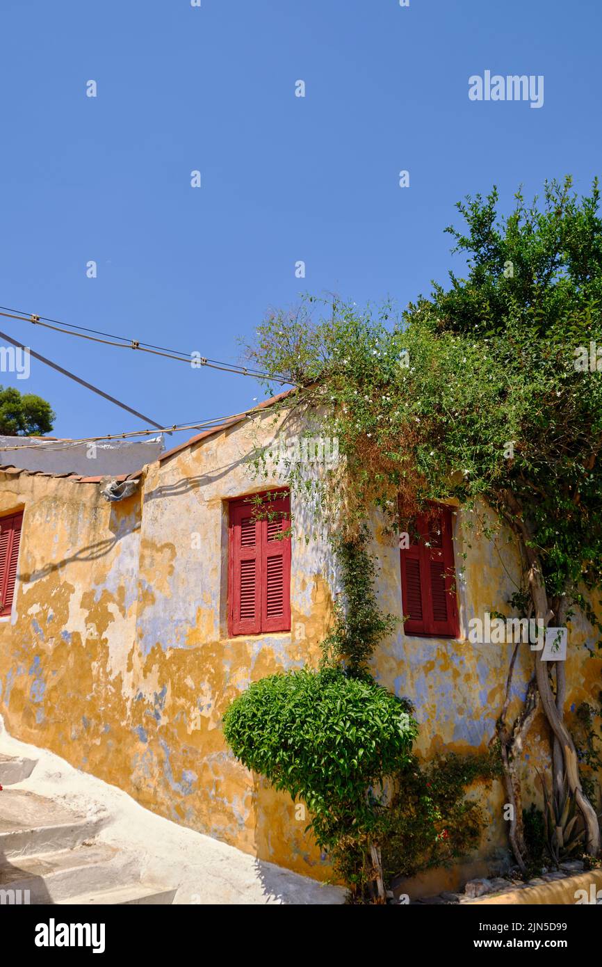 Athenian house on the slopes of the Acropolis in Athens Stock Photo - Alamy