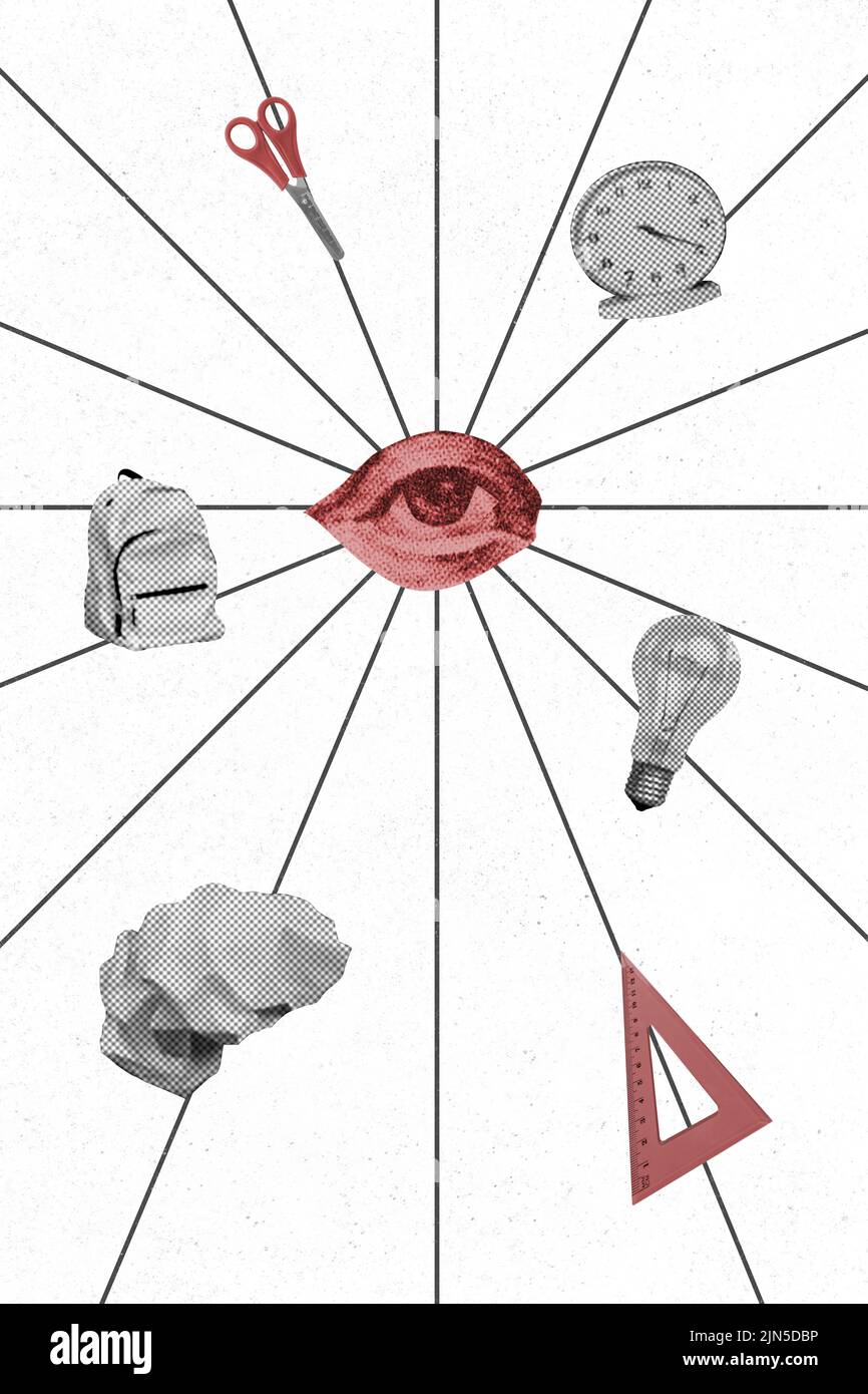 Creative 3d photo artwork graphics painting of eye looking different ...