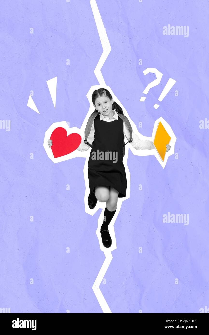 Photo artwork minimal picture of unsure uncertain small kid choosing ...