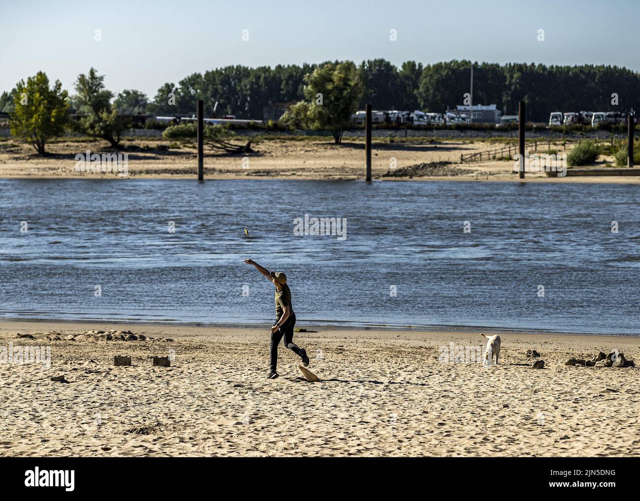 2022-08-09 09:47:49 MORNING - A low water level in the Meuse. The ...