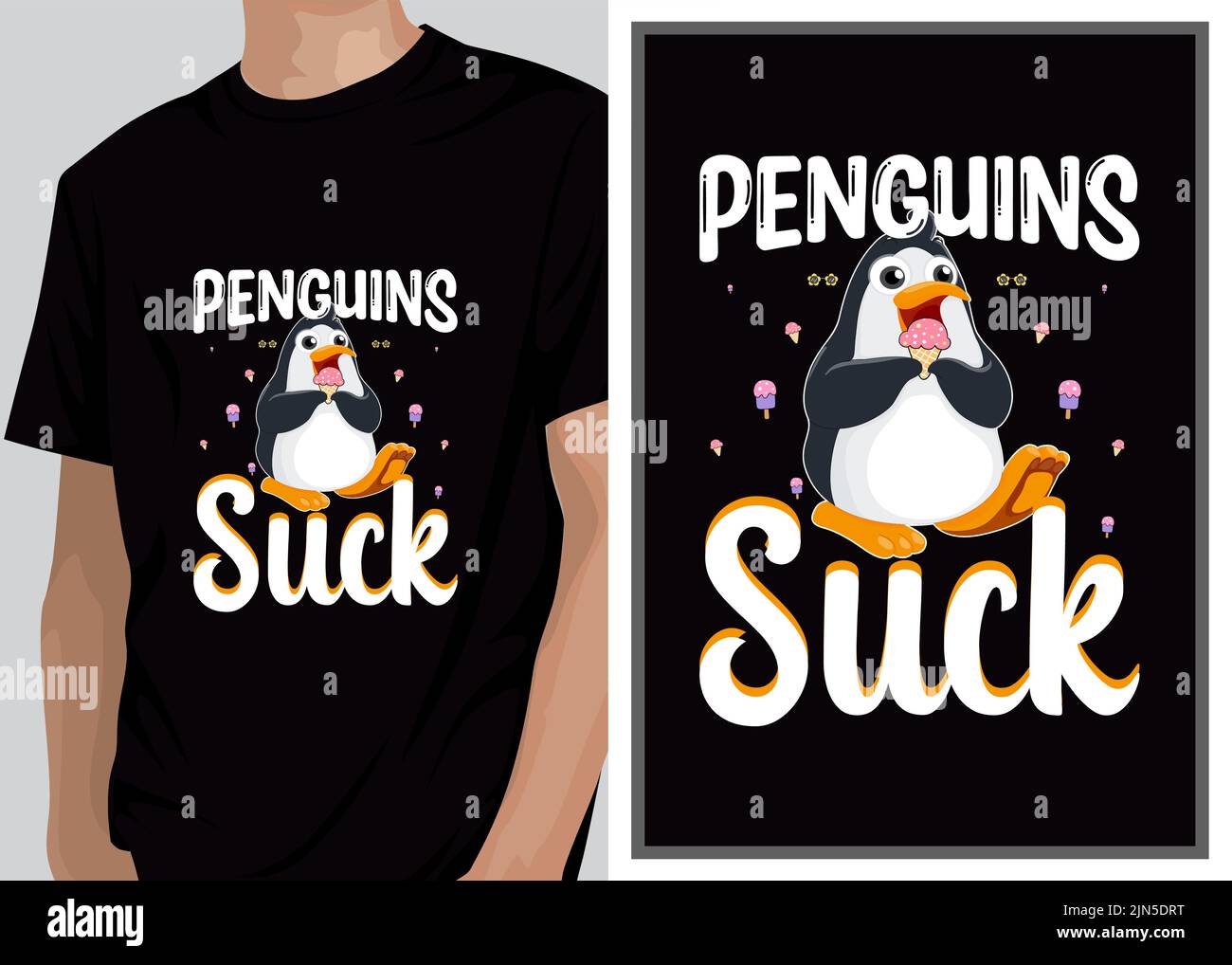 Penguin slogan Stock Vector Images - Alamy