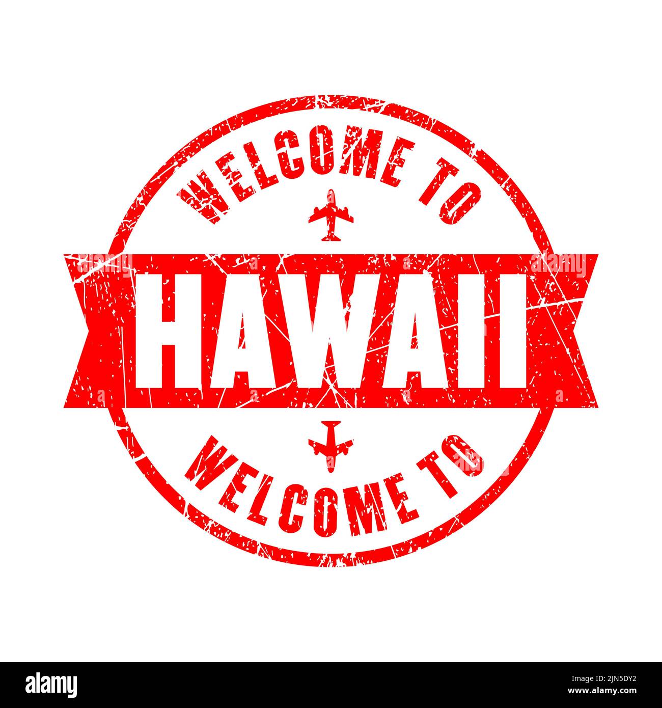 welcome to hawaii. red stamp isolated background Stock Vector Image ...