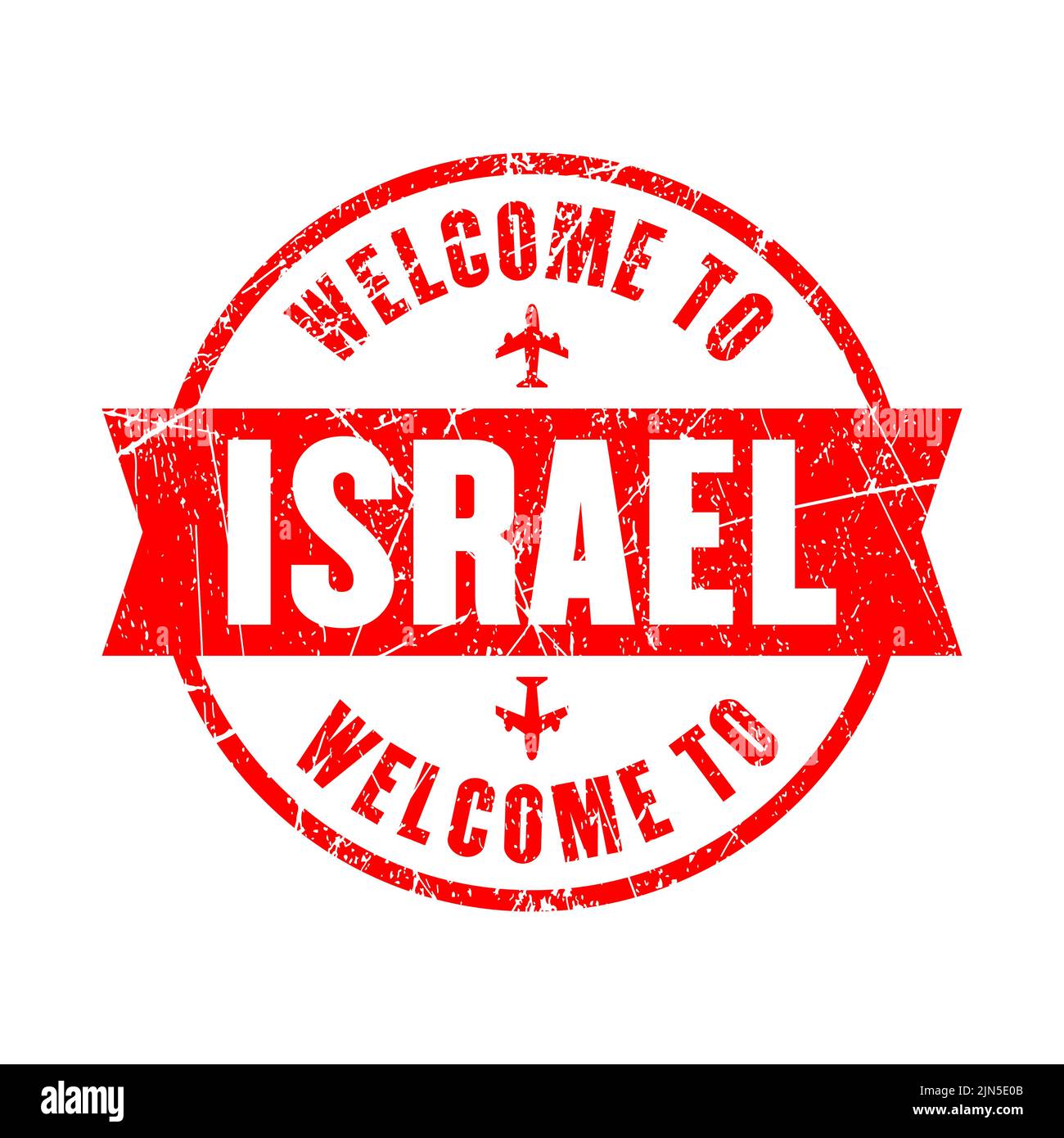 Israel. Welcome to Israel stamp isolated background Stock Vector Image ...