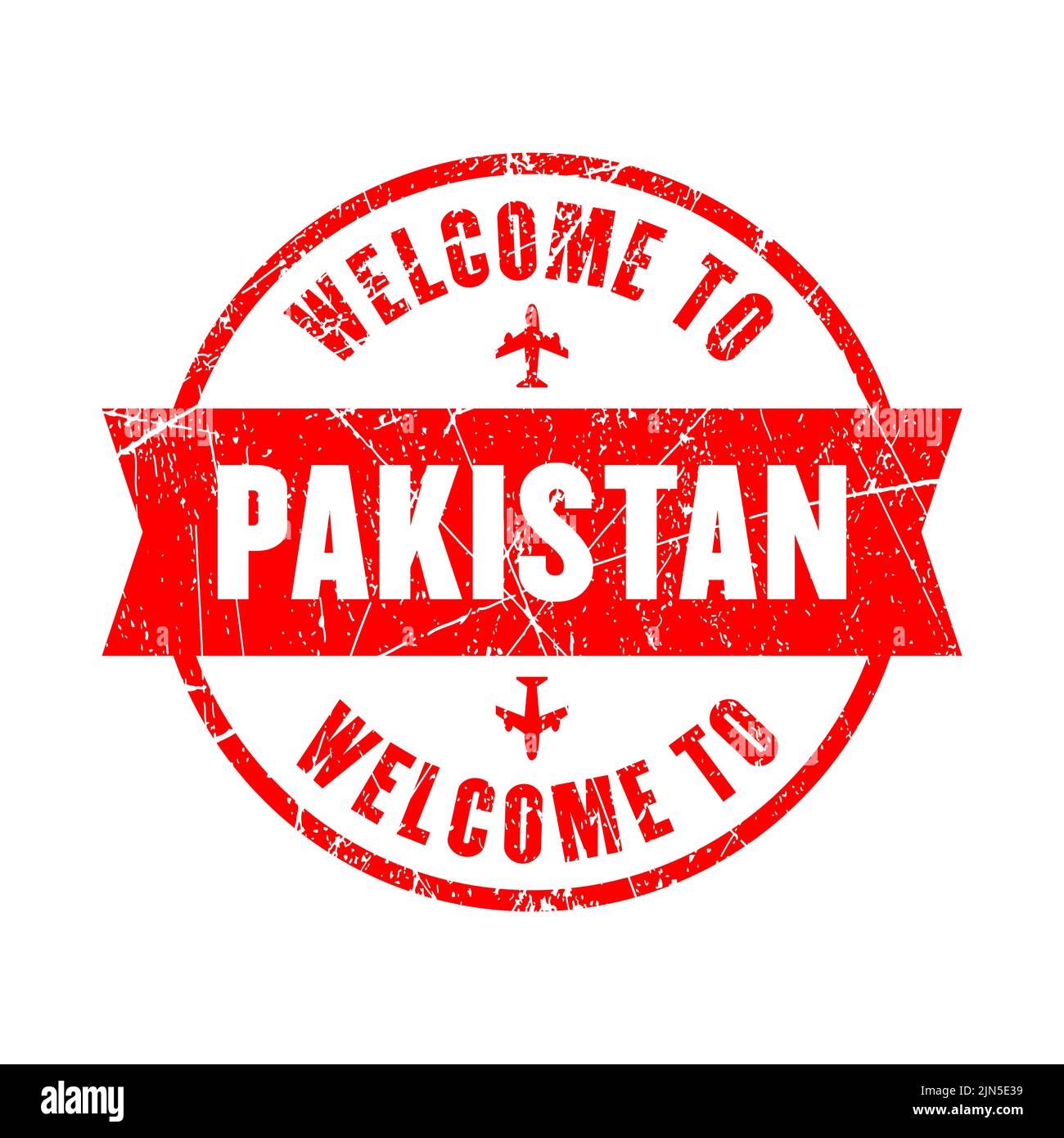 Pakistan. Welcome to Pakistan stamp isolated background Stock Vector ...
