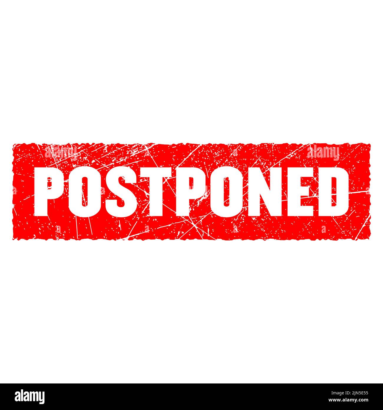 Event is postponed vector banner isolated on white background, postponed stamp Stock Vector ...