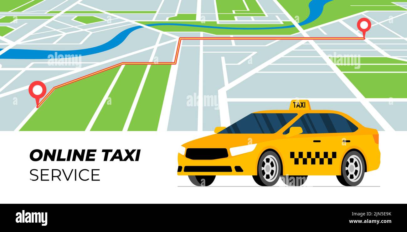 Online taxi car order Stock Vector Images - Alamy