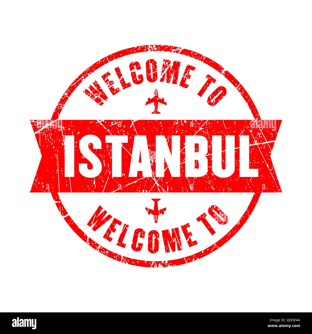 Welcome to Istanbul vector stamp isolated background Stock Vector Image ...