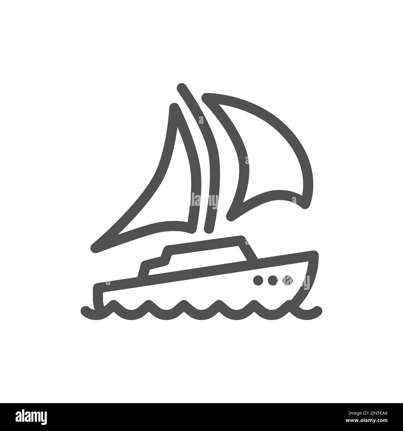 Yacht Related Vector Line Icon Stock Vector Image & Art - Alamy