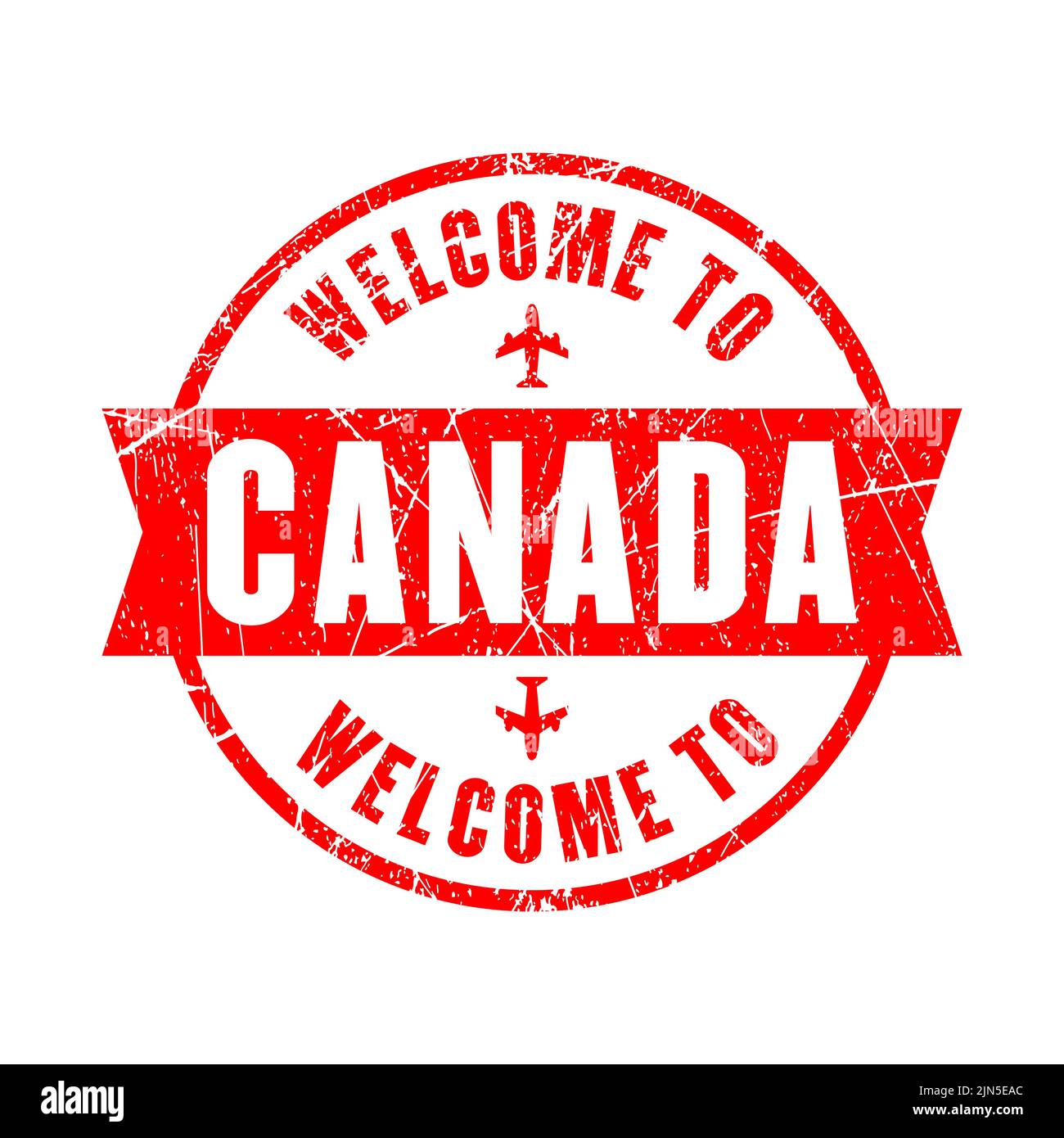 welcome to canada. red stamp isolated background Stock Vector Image ...