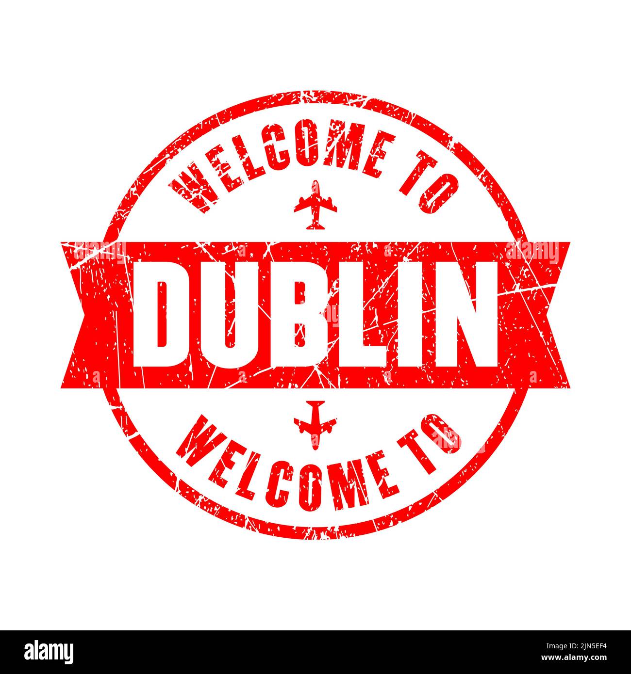 welcome to dublin. red stamp isolated background Stock Vector Image ...