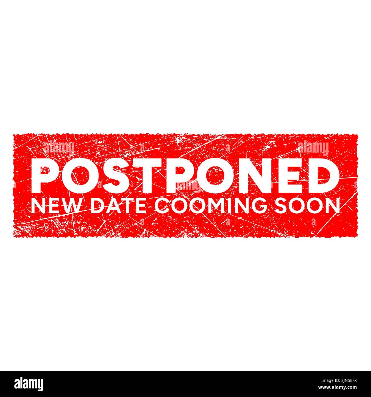 Event is postponed vector banner isolated on white background, postponed stamp Stock Vector ...